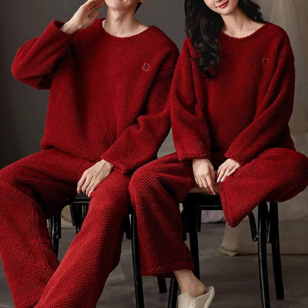 冬 新作 カップルセット パジャマ レディース 厚手 可愛い 暖かい